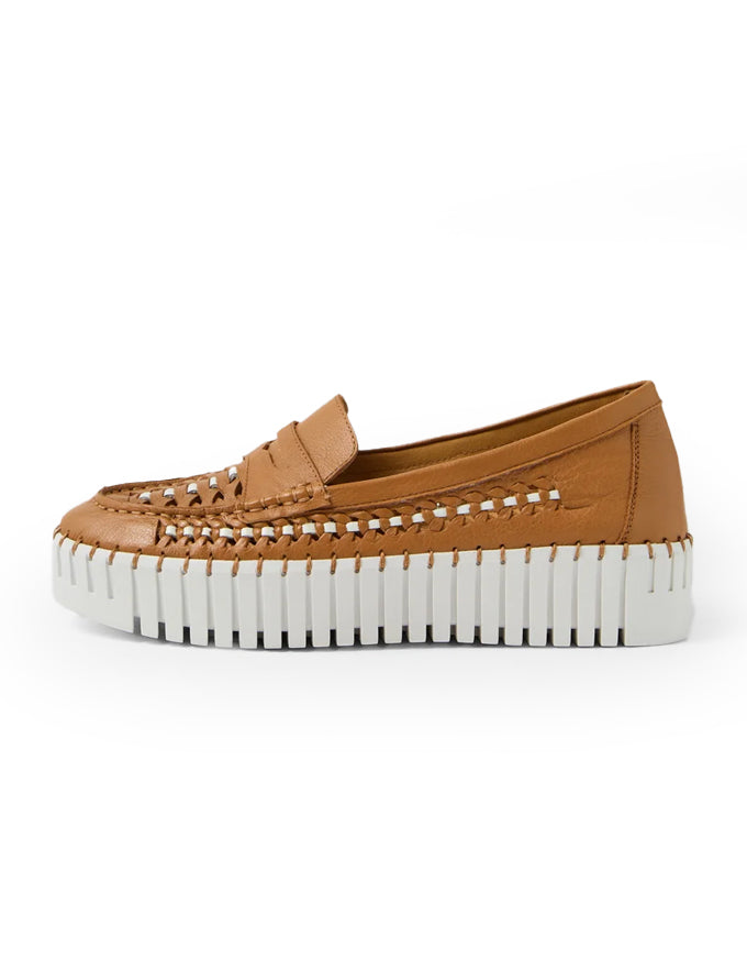 Brogany Tan White Leather Sneakers – Bombo Clothing Co.